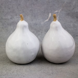 Handmade Ceramic Pear Set, Stoneware Fruit Decor - Etsy
