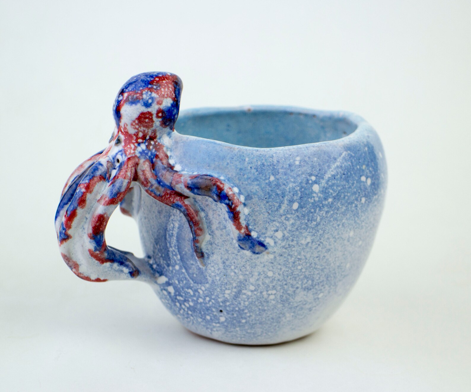 Handmade coffee tea cup with octopus on handle tea coffee | Etsy