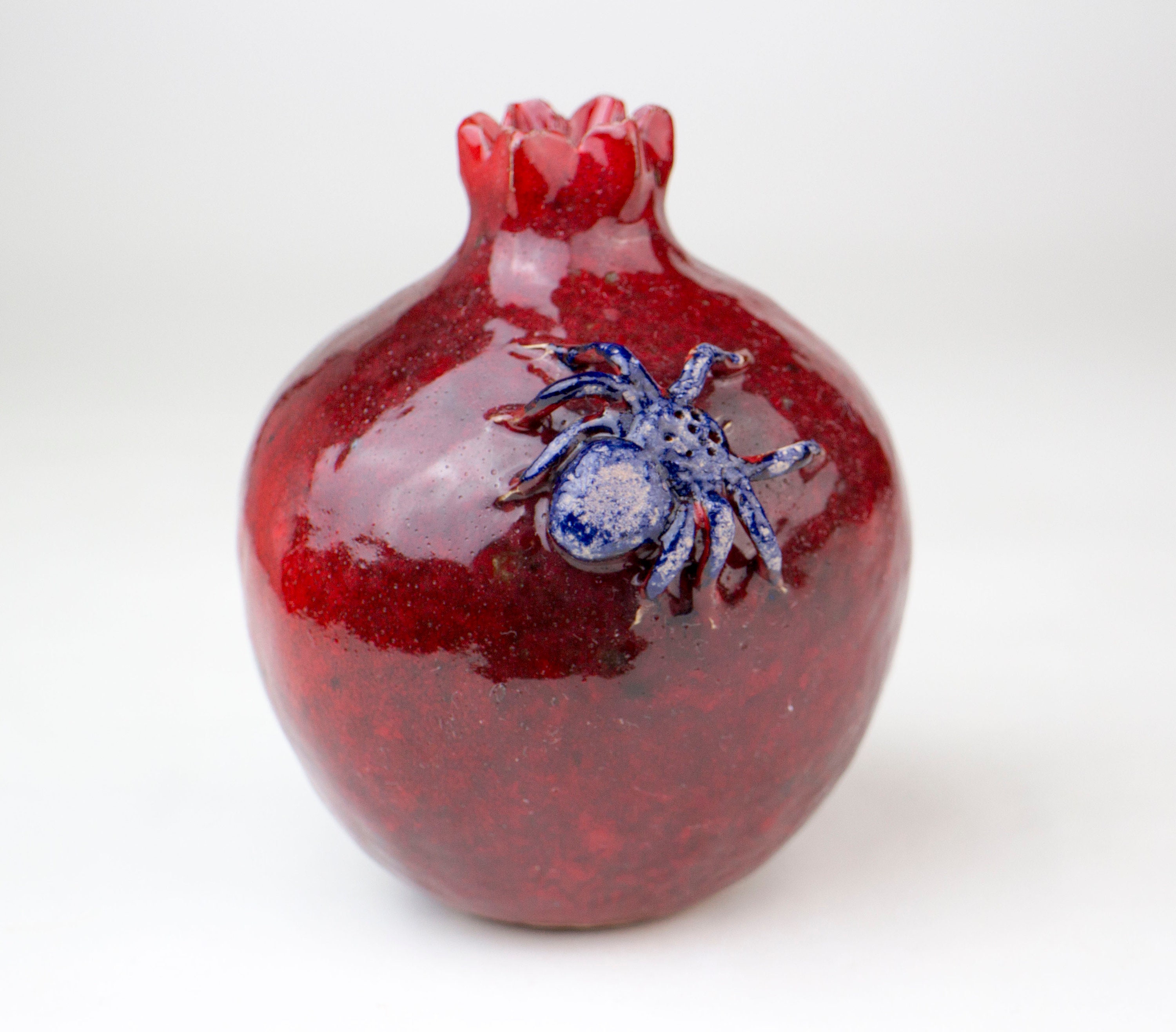 Ceramic Pomegranate Decor With Spider Pomegranate art decor | Etsy