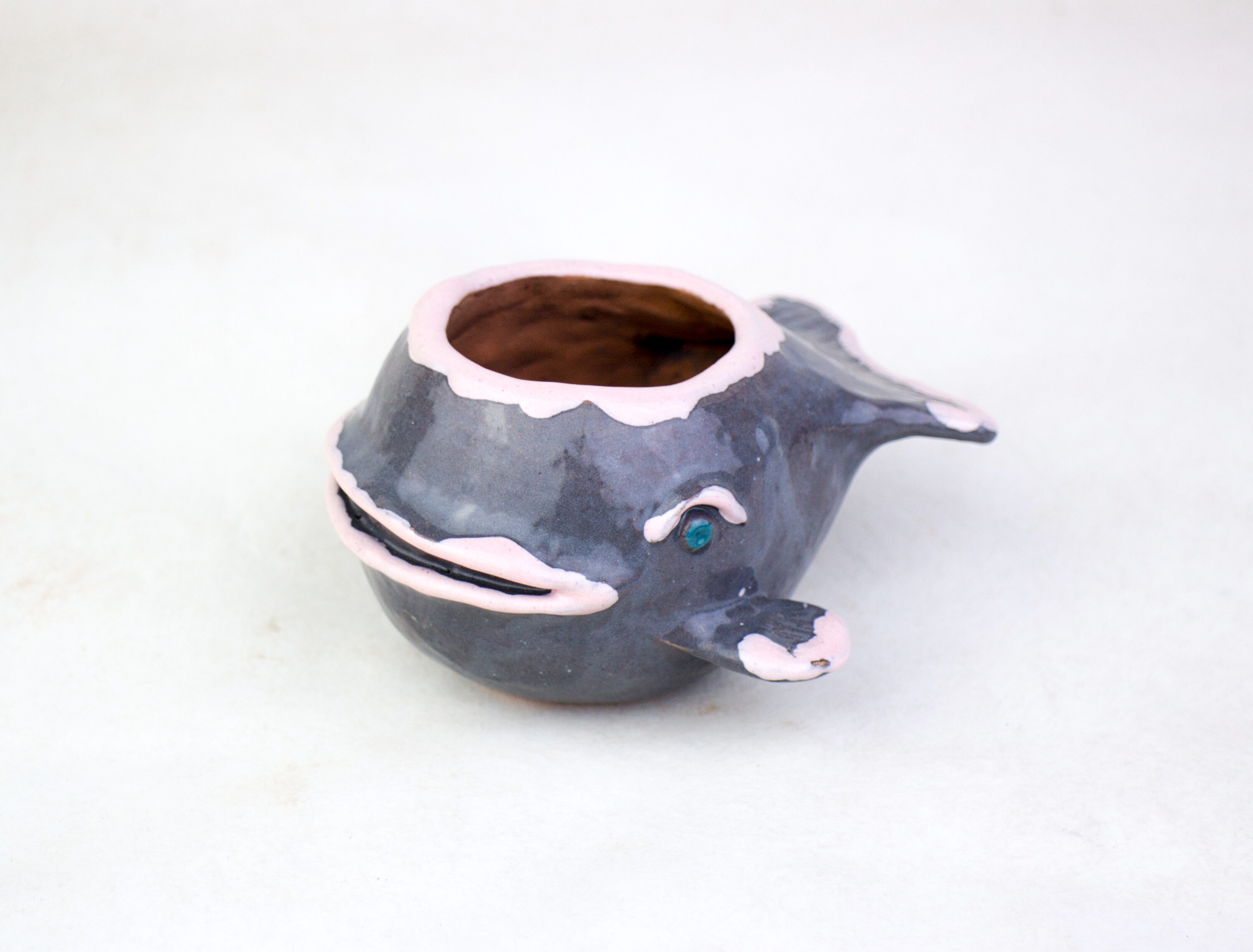 Animal Planter Whale Turquoise Blue, Whale Pot, Whale Ceramic Pot ...