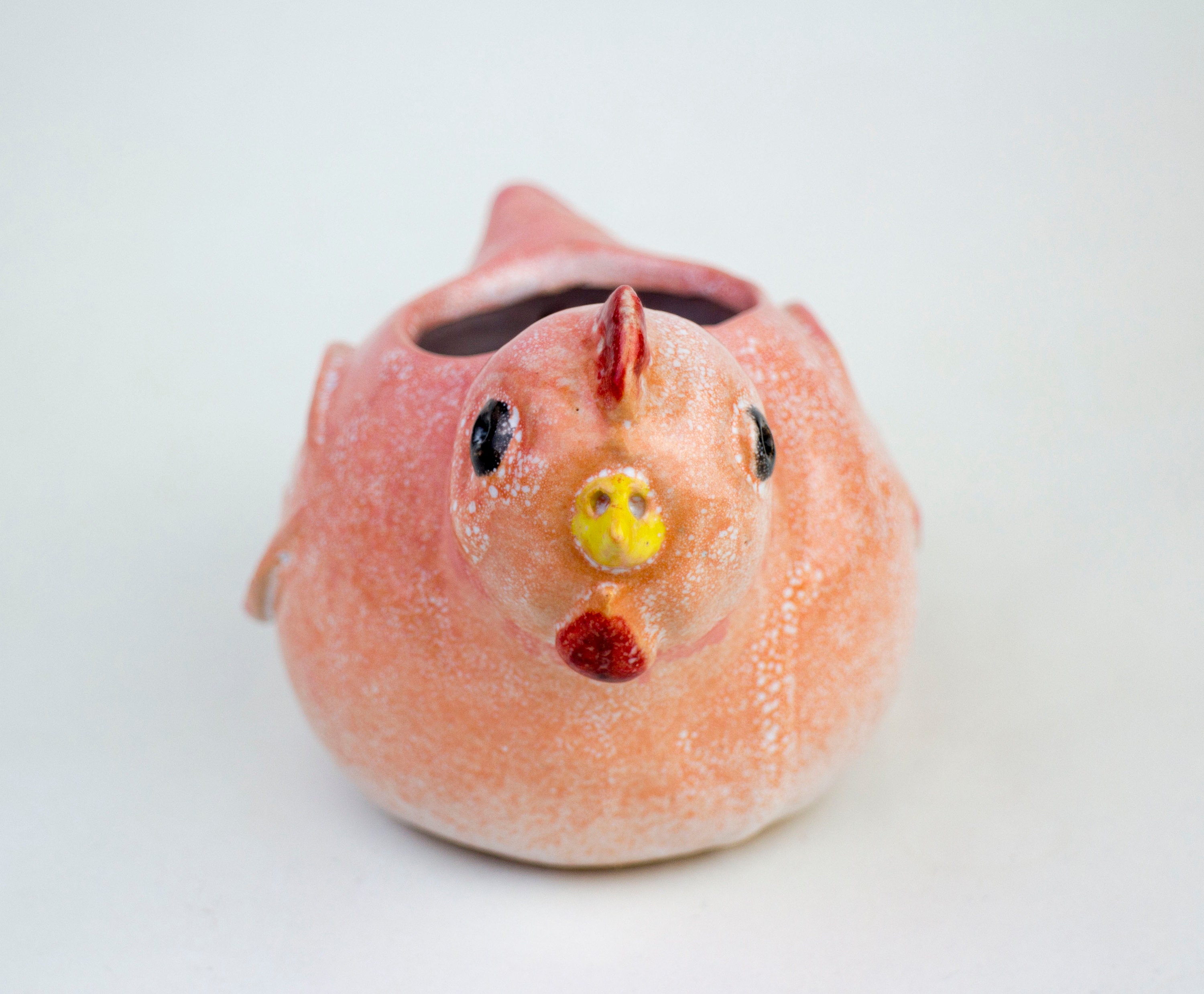 Animal planter lovely chicken chicken pot bird ceramic pot | Etsy