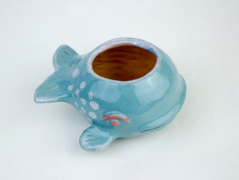 Animal planter whale turquoise blue whale pot whale ceramic | Etsy