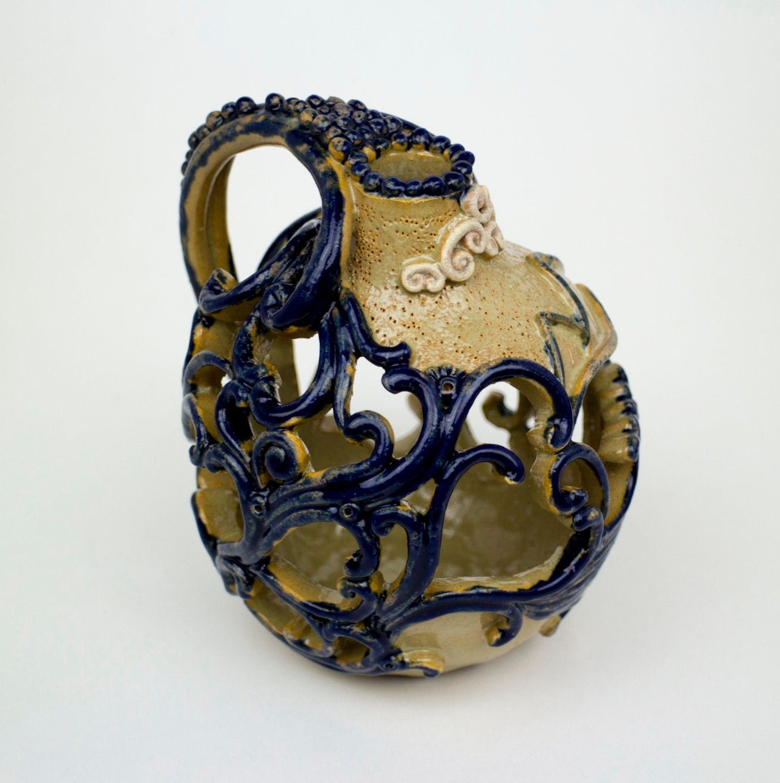 Handmade Ceramic Cut Out Vase With Ornaments Handmade Ceramic - Etsy