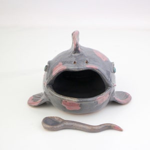 Fish Style Salt Pepper Cellar Handmade, Fish Style Cellar, Original ...