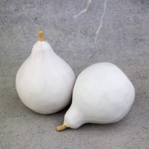 Handmade Ceramic Pear Set, Stoneware Fruit Decor - Etsy
