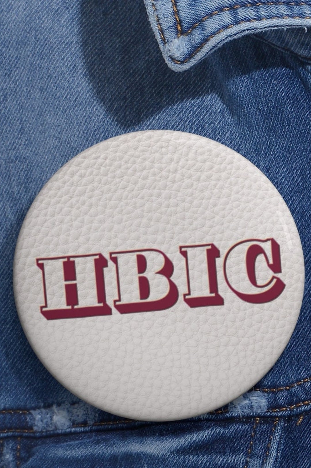 HBIC Pin Button for Bold Feminist Women | Pin Button for HBIC | 2.25 ...