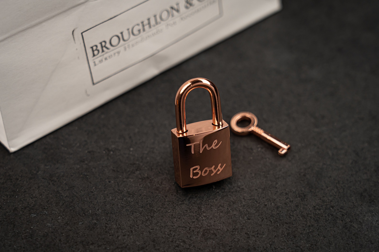 Personalized Rose Gold Square Padlock Dog Tag - Etsy