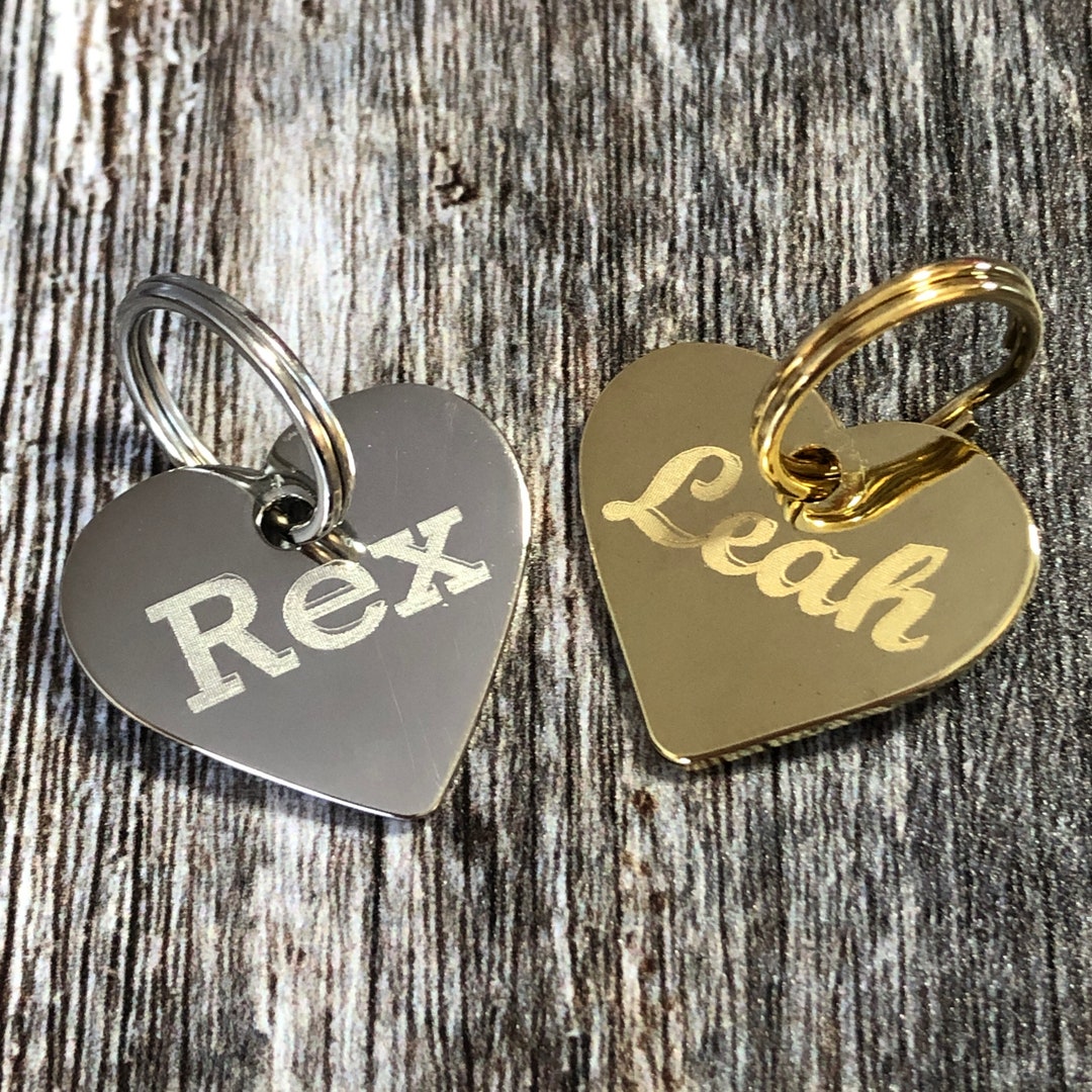 Small Heart Dog Tag - Etsy