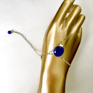 Blue Glass Hand Chain Hand Harness Artisan Made Stained Glass - Etsy