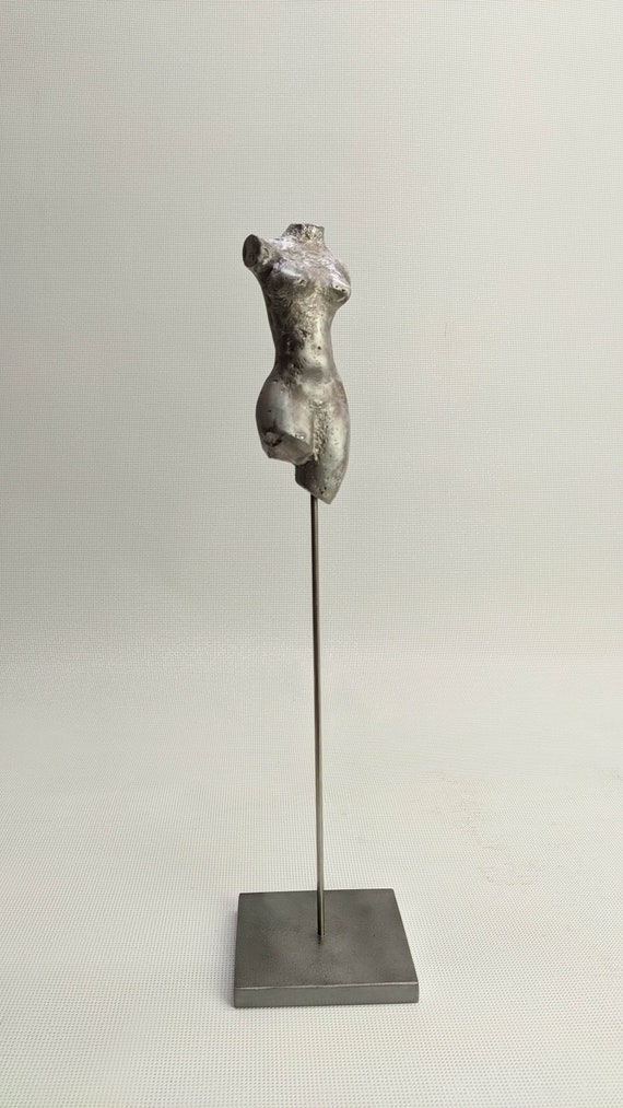 Art & Collectibles Unique Cast Metal Sculpture Female Torso Metal Woman ...