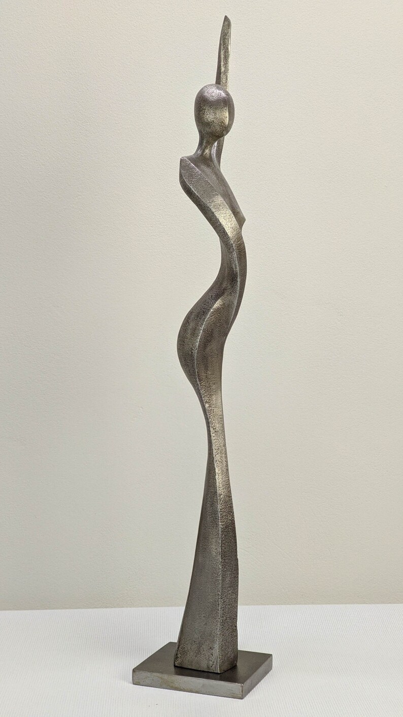 Metal Woman Sculpture, Unique Cast Metal Sculpture - Etsy