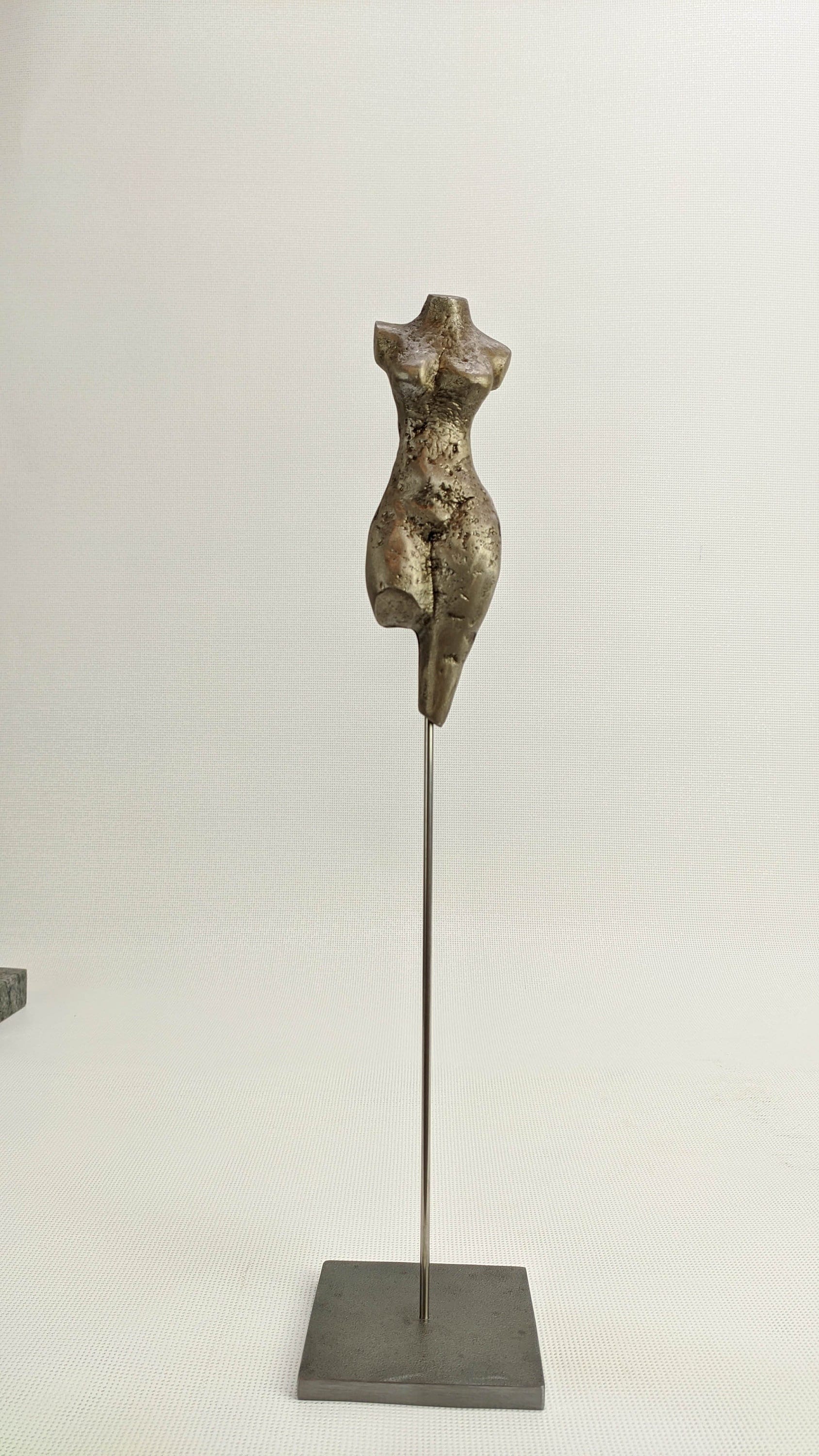 Art & Collectibles Unique Cast Metal Sculpture Female Torso Metal Woman ...