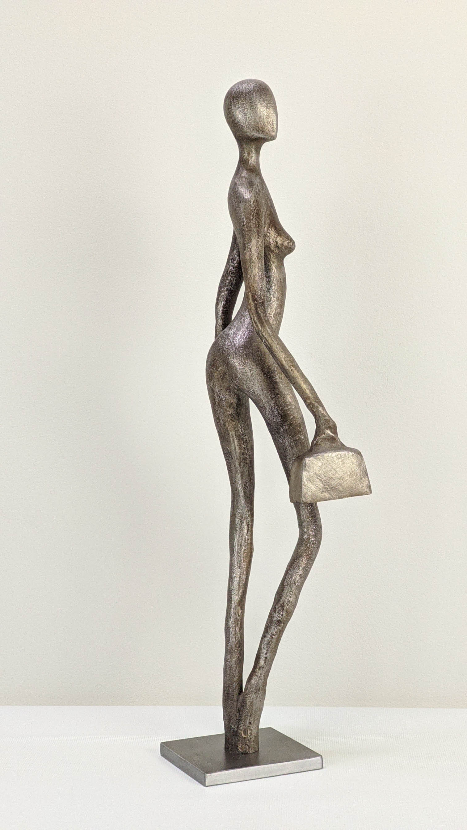 Metal Woman Sculpture, Unique Cast Metal Sculpture - Etsy