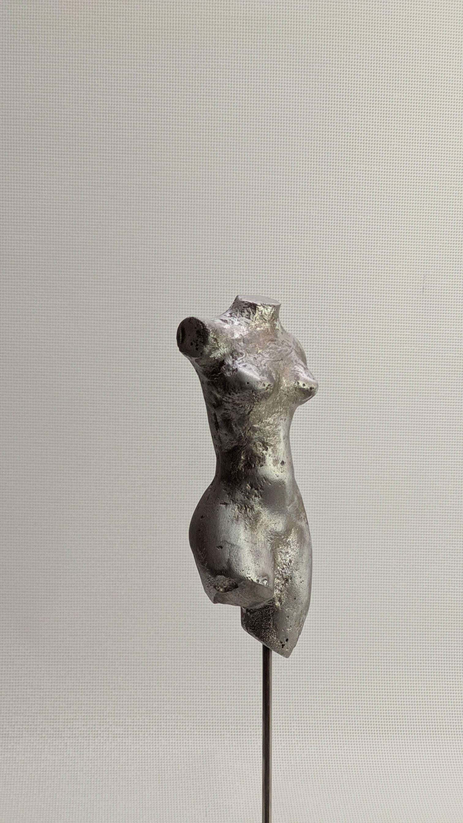 Art & Collectibles Unique Cast Metal Sculpture Female Torso Metal Woman ...