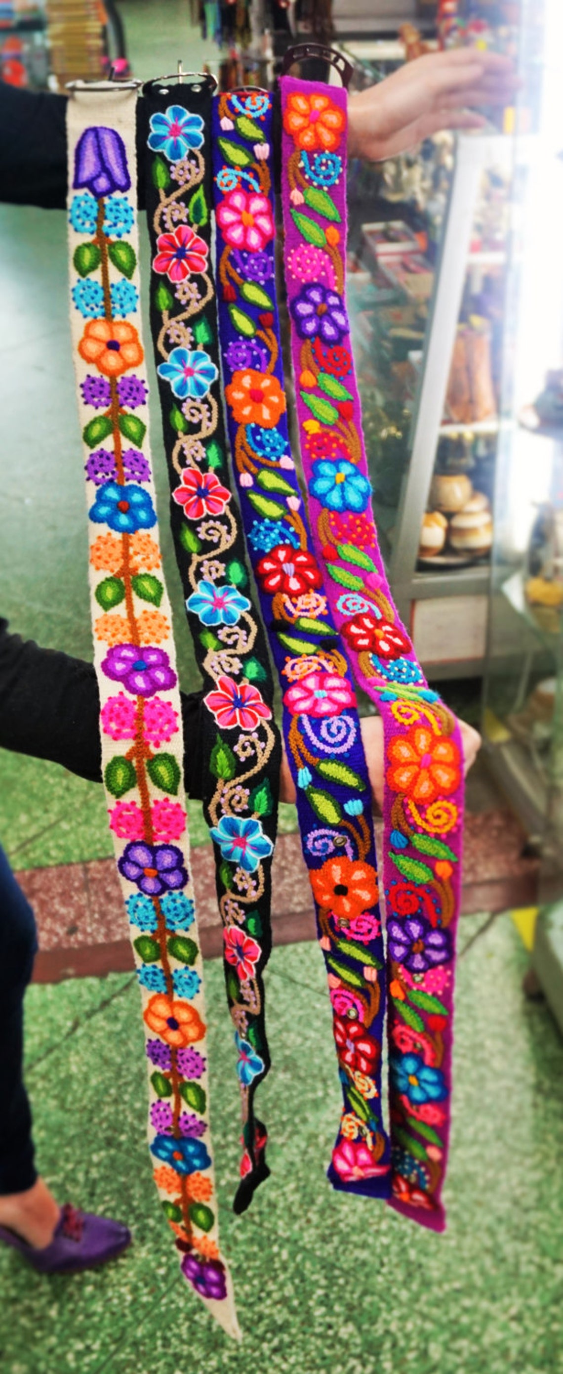 FREE SHIPPING to US Handmade Peruvian Crochet Belt - Etsy