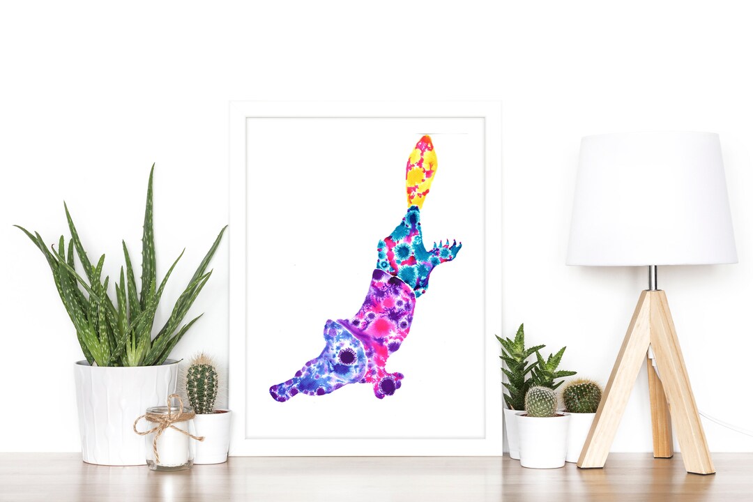 Patty Platypus Giclée Wall Art Print, Watercolour Wall Art, Wall Art ...