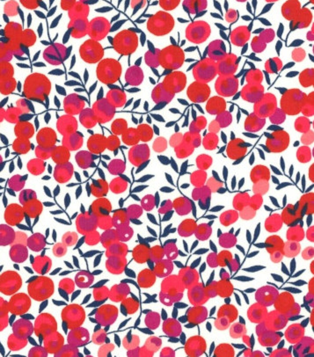 Liberty Wiltshire Red Fabric by 25 Cm - Etsy