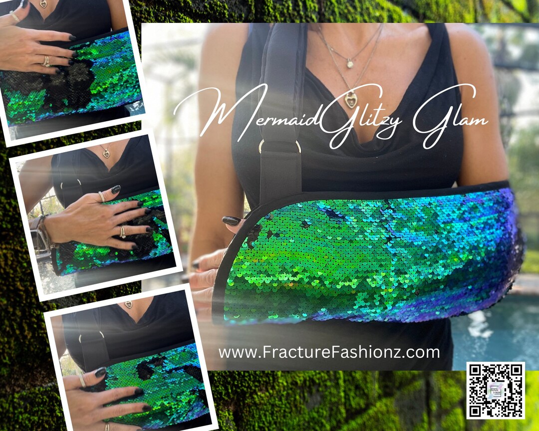 Arm Sling | Mermaid Glitzy Glam Designer Arm Sling - Reversible Sequins ...