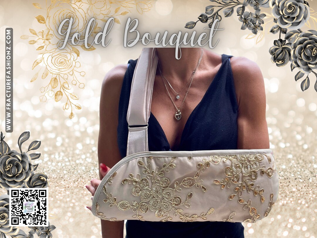 Arm Sling | Gold Bouquet Designer Arm Sling - Padded and Cushioned for ...