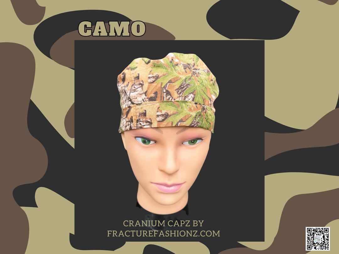 Camo Cranium Capz Scrub Surgical Hats - Etsy
