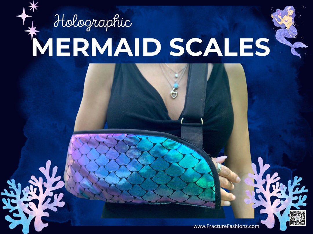 Arm Sling | Mermaid Scales Padded Designer Arm Sling - Fashionable Arm ...