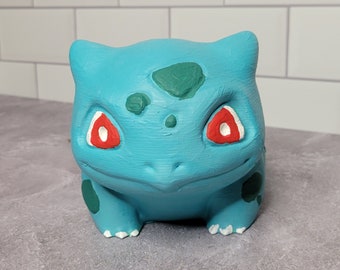 3D Printed & Hand-painted Bulbasaur Flower Planter W/ Leaf Drain Plate ...