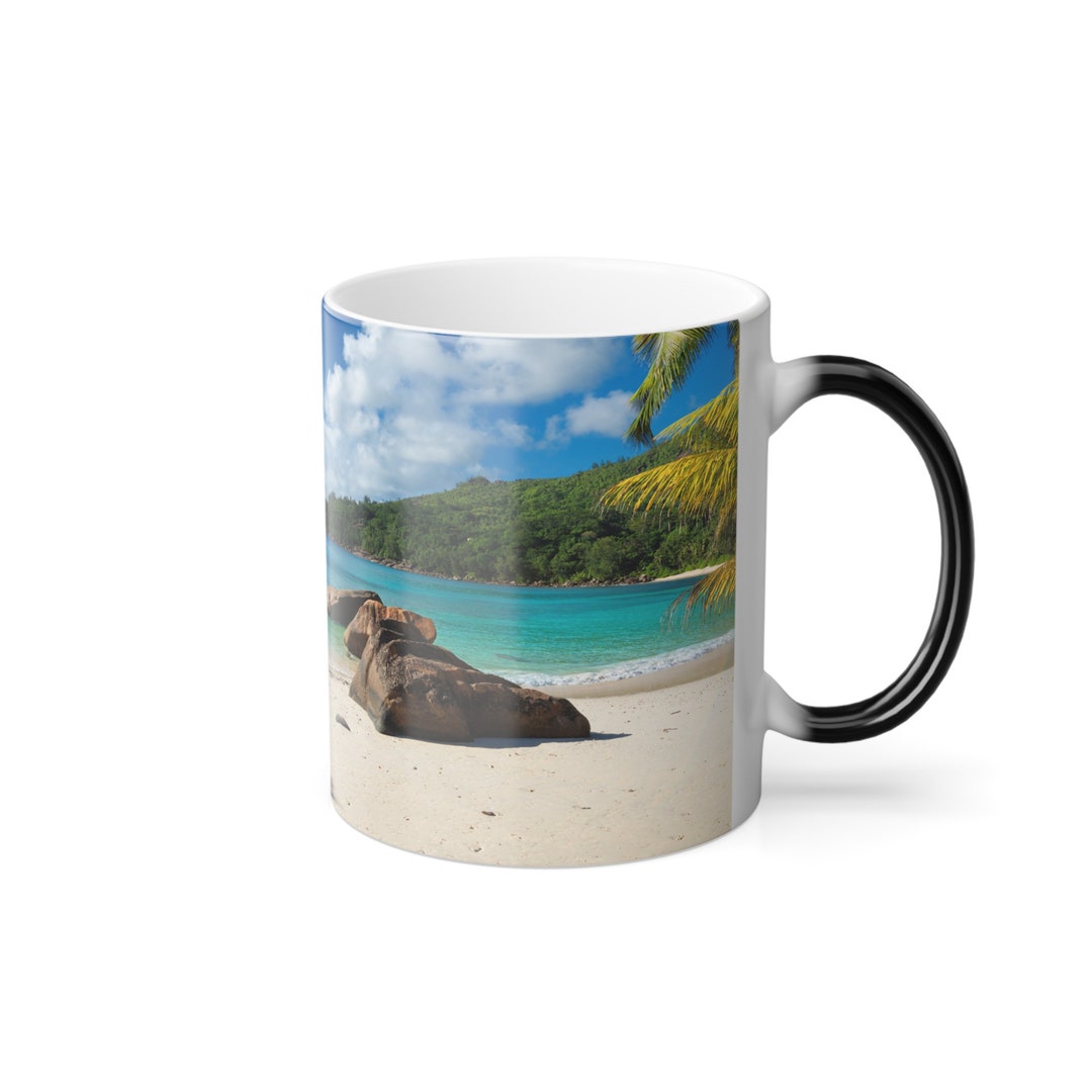 Private Island Vacation Escape Color Morphing Mug, 11oz Color Changing ...