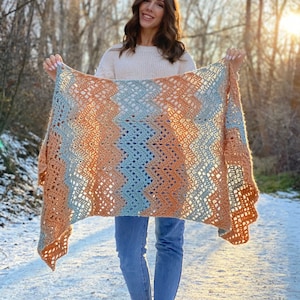 The Coastal Shores Wrap PDF DIGITAL DOWNLOAD Crochet Pattern, Cute ...