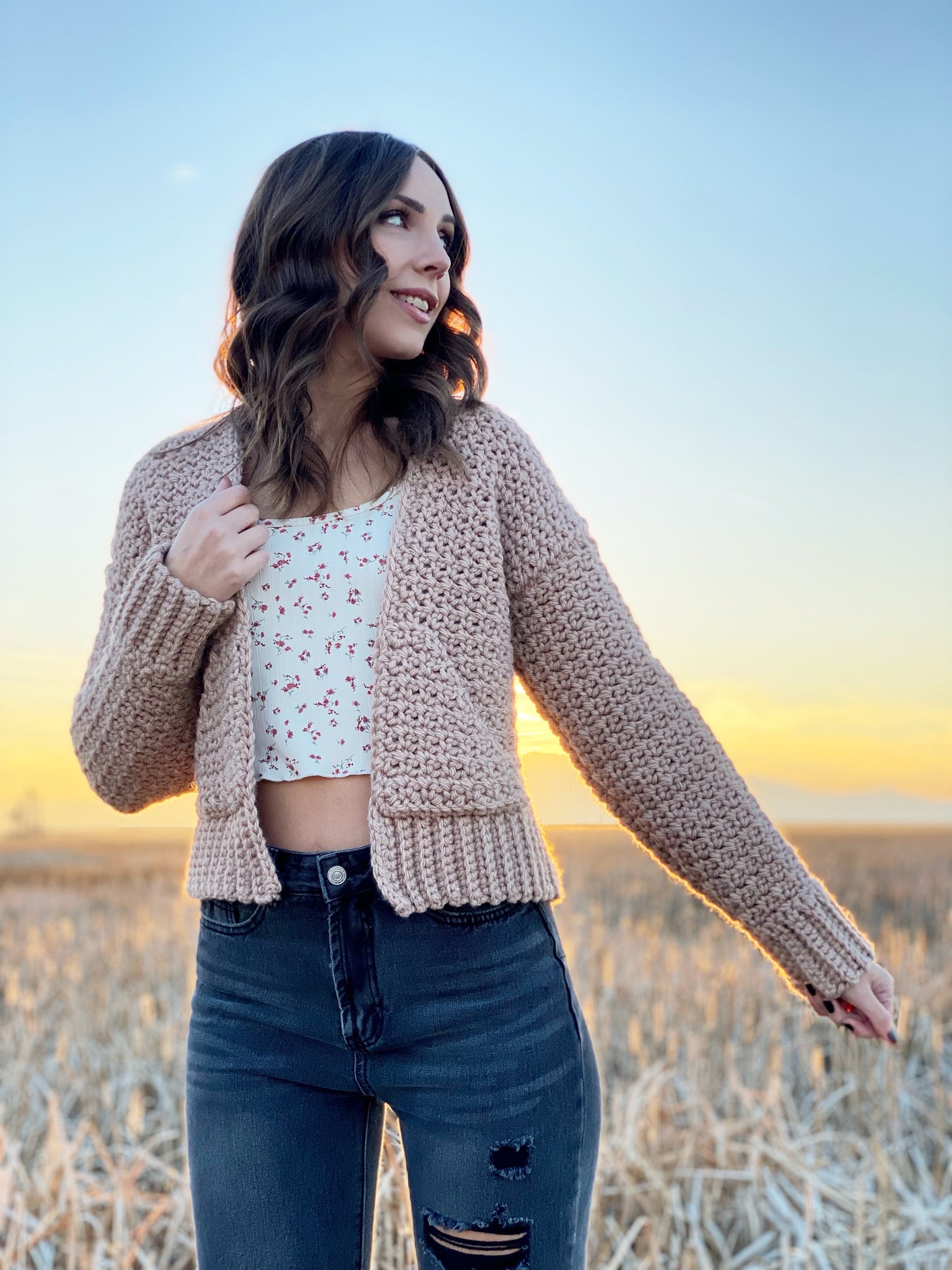The Sunset Bomber PDF DIGITAL DOWNLOAD Crochet Pattern, Women's Crochet ...