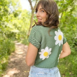 The Daisy Day Cardigan PDF DIGITAL DOWNLOAD Crochet Pattern, Cute Daisy ...