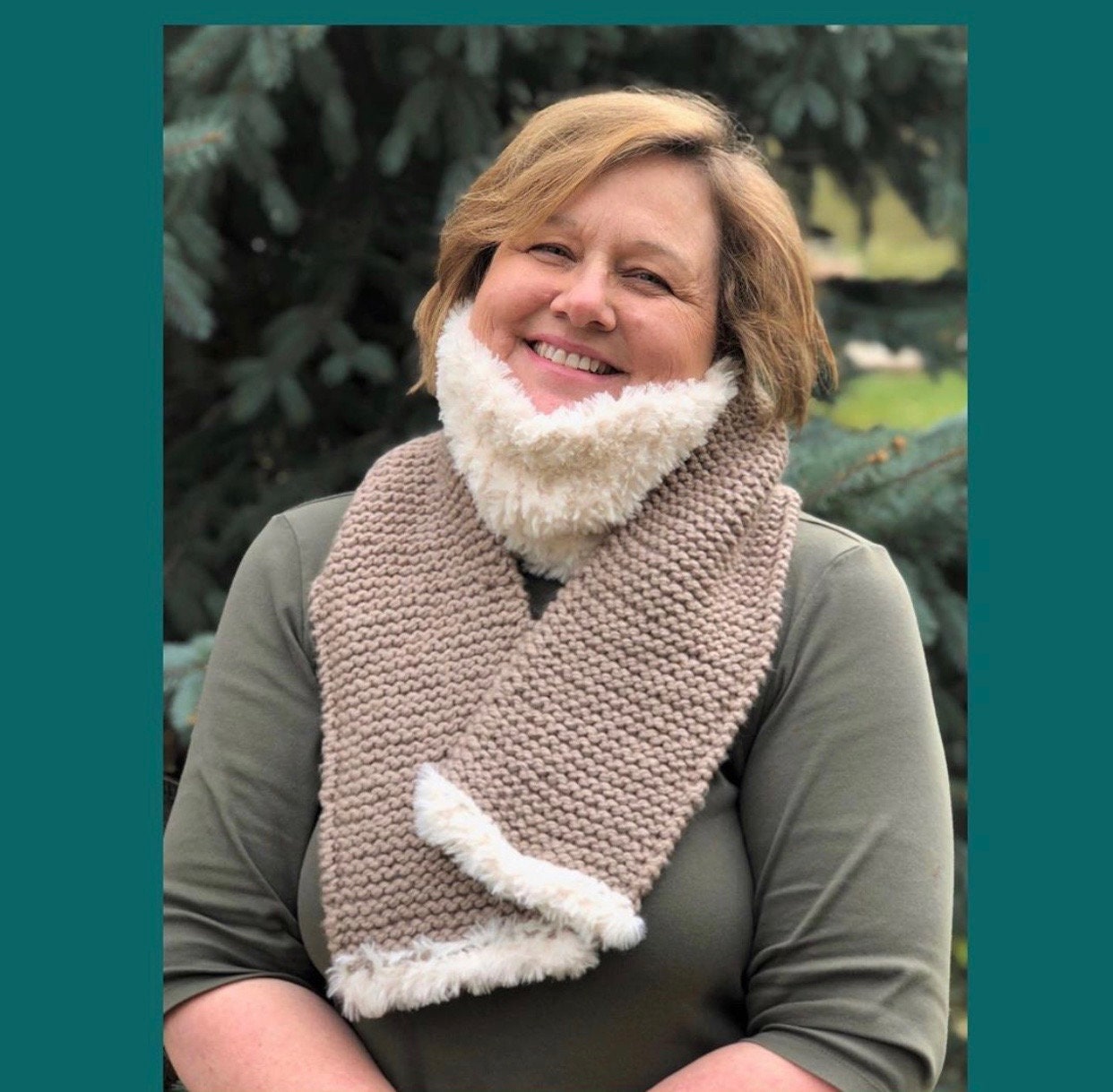The Fab Faux Knit Scarf Pattern PDF DIGITAL DOWNLOAD, Faux Fur Knit ...