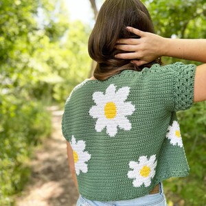 The Daisy Day Cardigan PDF DIGITAL DOWNLOAD Crochet Pattern, Cute Daisy ...