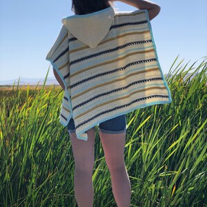The Cross Stripe Poncho PDF DIGITAL DOWNLOAD Crochet Pattern, Women's ...