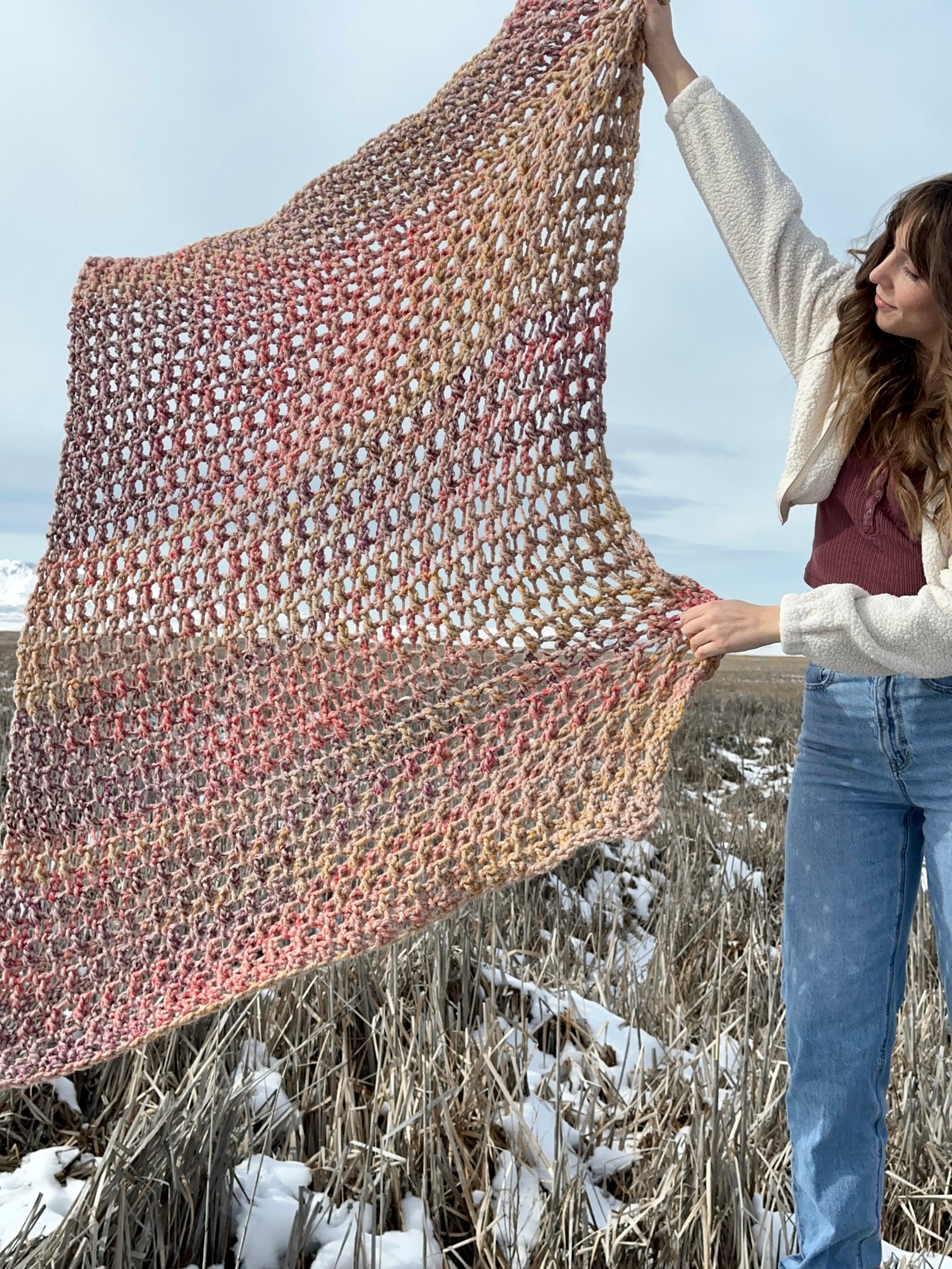 The Mountain Sunrise Throw PDF DIGITAL DOWNLOAD Crochet Pattern, Super ...