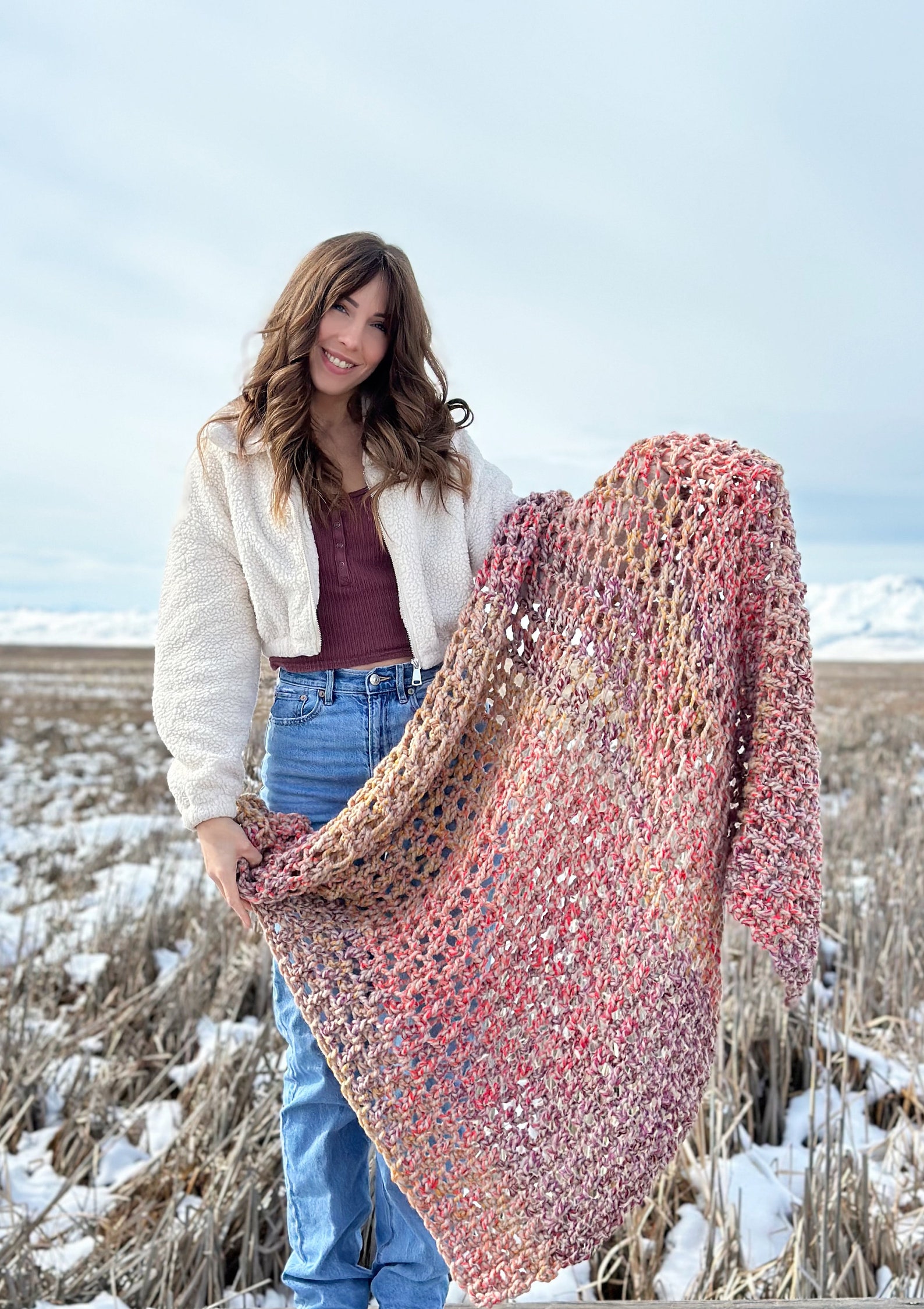 The Mountain Sunrise Throw PDF DIGITAL DOWNLOAD Crochet Pattern, Super ...