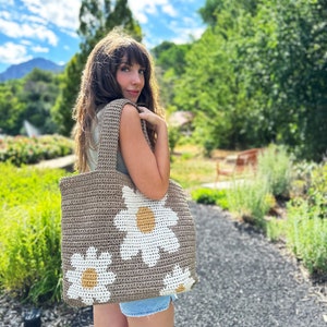 The Daisy Day Tote PDF DIGITAL DOWNLOAD Crochet Pattern, Cute Crochet ...