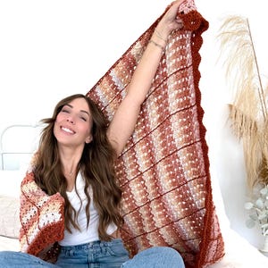 The Strata Sunrise Throw PDF DIGITAL DOWNLOAD Crochet Pattern, Cozy ...