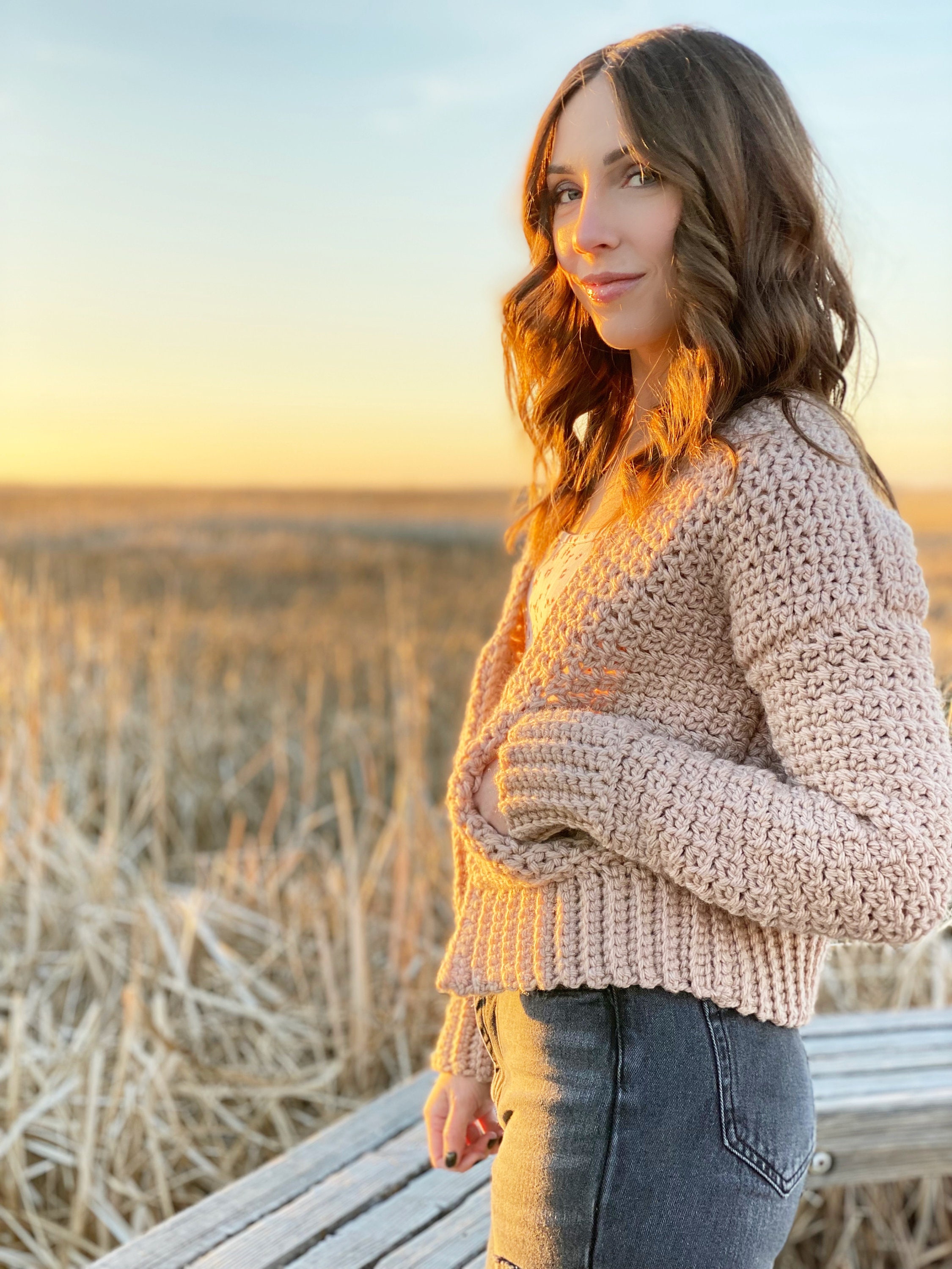 The Sunset Bomber PDF DIGITAL DOWNLOAD Crochet Pattern, Women's Crochet ...