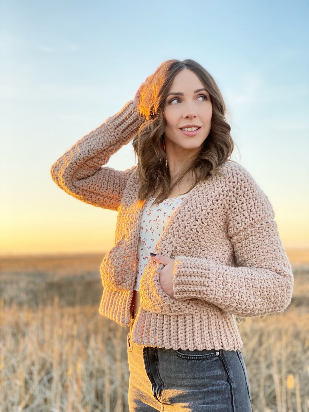 The Sunset Bomber PDF DIGITAL DOWNLOAD Crochet Pattern, Women's Crochet ...