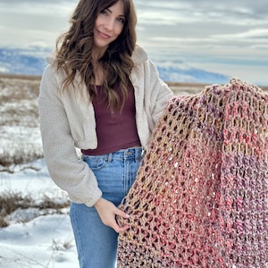 The Mountain Sunrise Throw PDF DIGITAL DOWNLOAD Crochet Pattern, Super ...