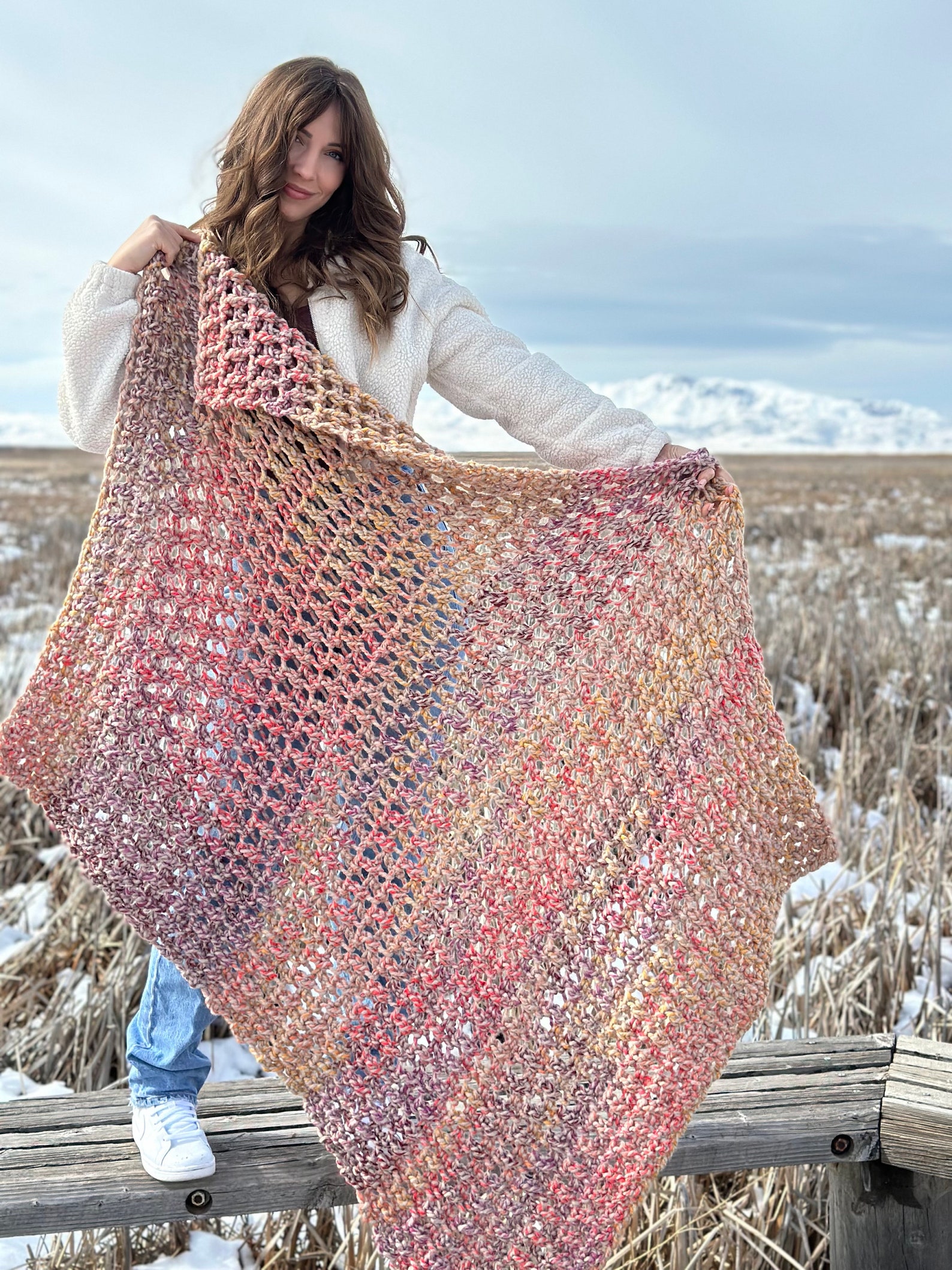 The Mountain Sunrise Throw PDF DIGITAL DOWNLOAD Crochet Pattern, Super ...