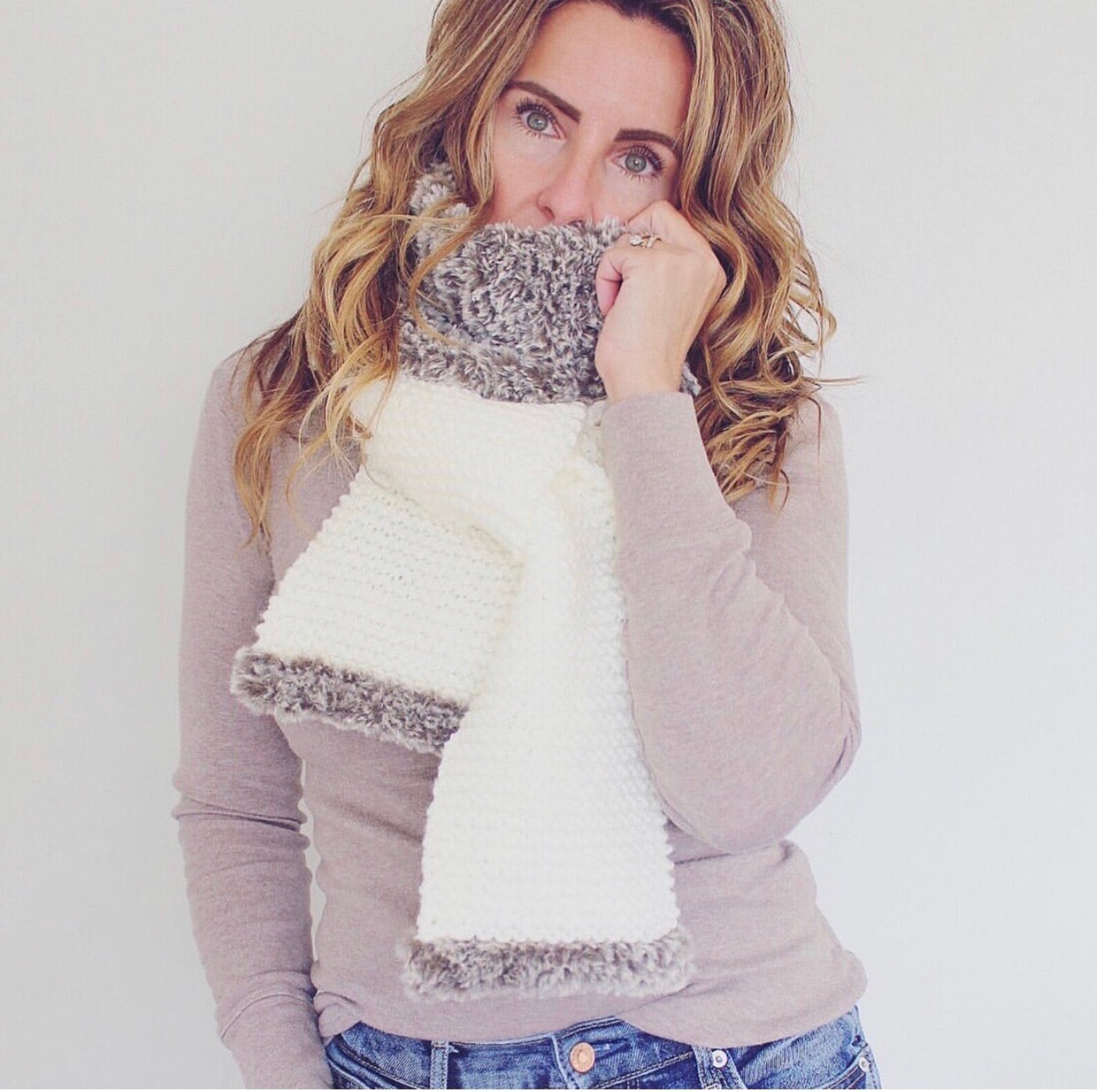 The Fab Faux Knit Scarf Pattern PDF DIGITAL DOWNLOAD, Faux Fur Knit ...