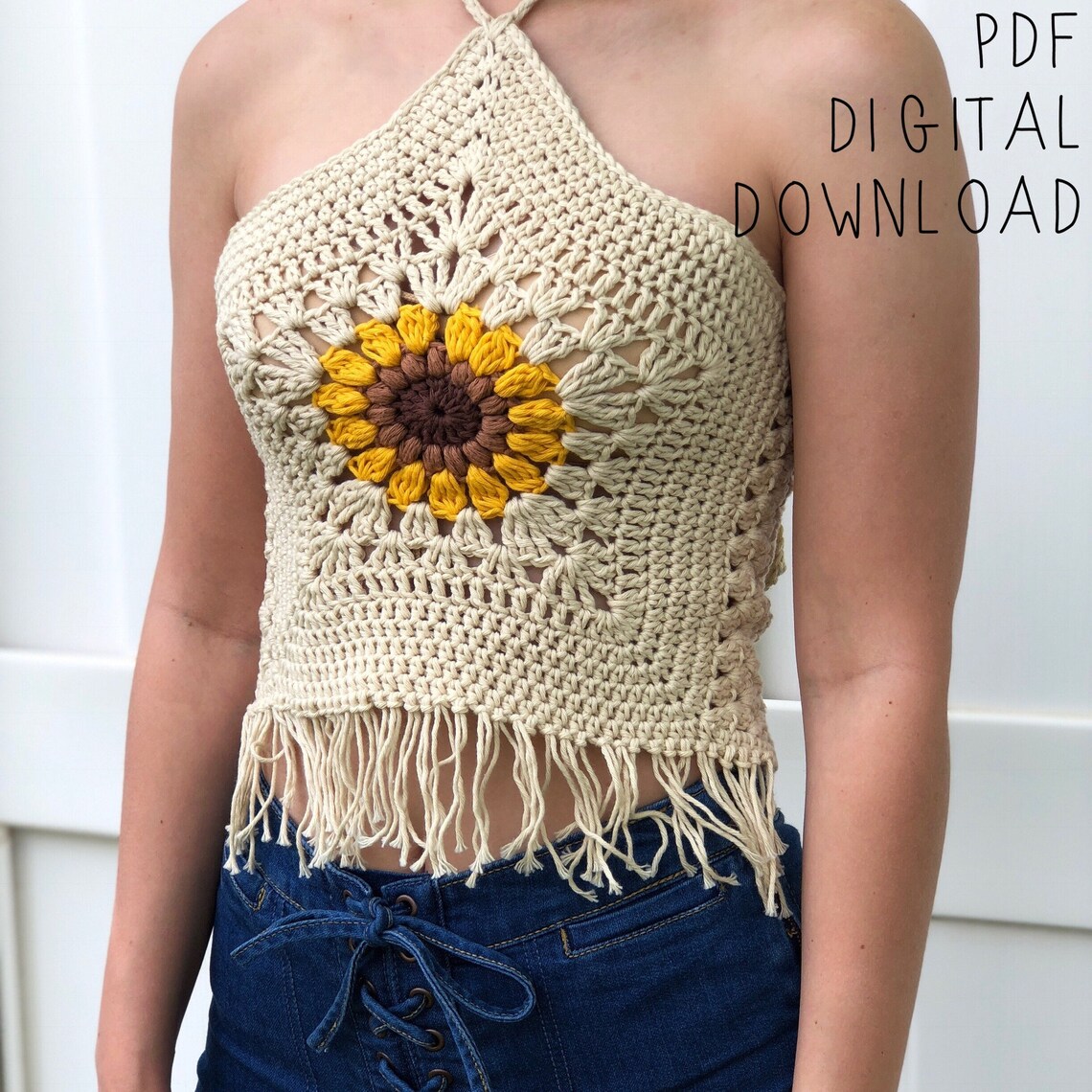 The Helia Crop Top PDF DIGITAL DOWNLOAD Crochet Pattern - Etsy
