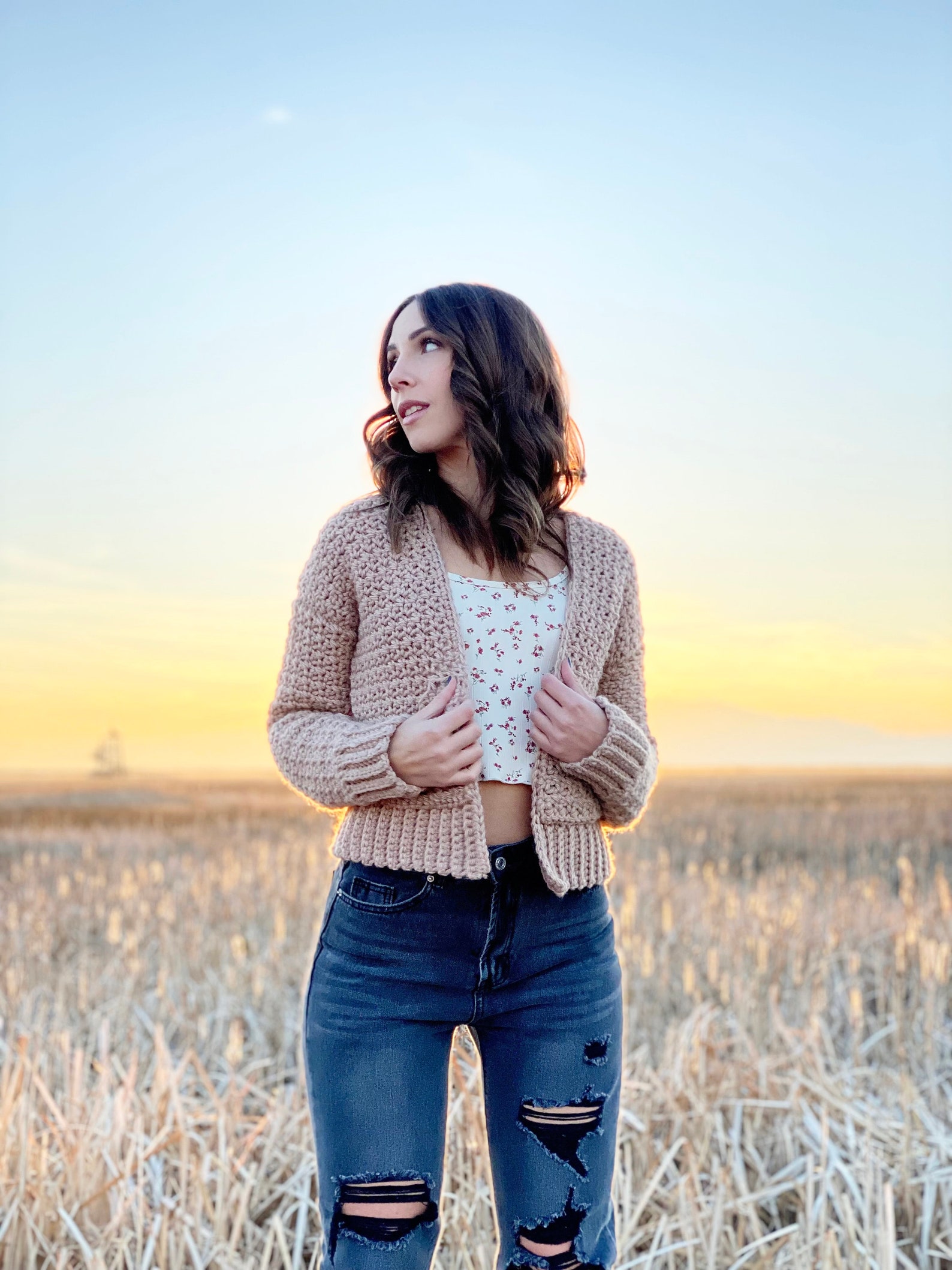The Sunset Bomber PDF DIGITAL DOWNLOAD Crochet Pattern, Women's Crochet ...