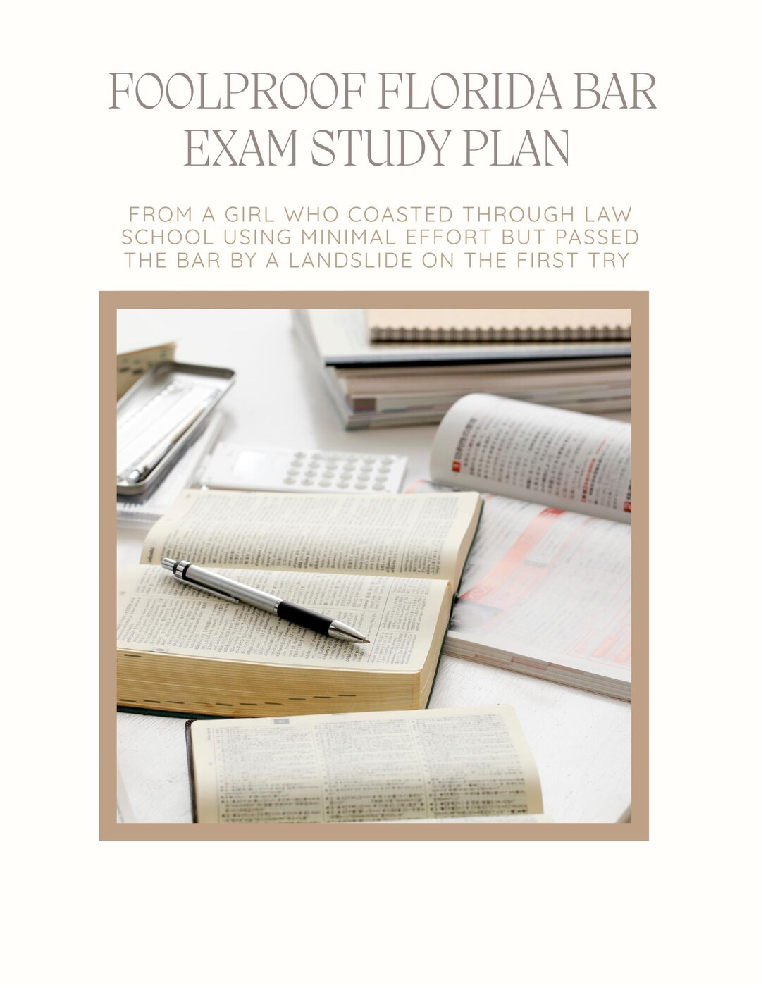 Foolproof Florida Bar Exam Study Plan - Etsy