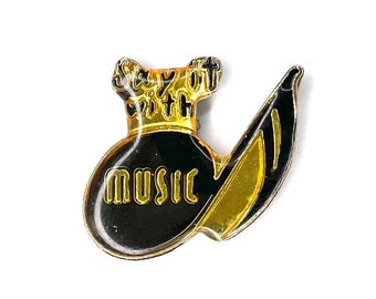 Music Note Enamel Pin - Etsy