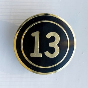 Thirteenth Floor Hard Enamel Pin | Elevator Button, Lucky Number 13 - Etsy
