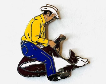 Rodeo Pin Badge - Etsy