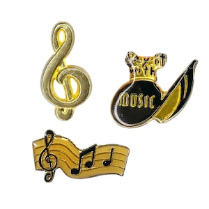 Music Pins | Vintage Gold-tone Treble Clef Badge | Say It With Music ...