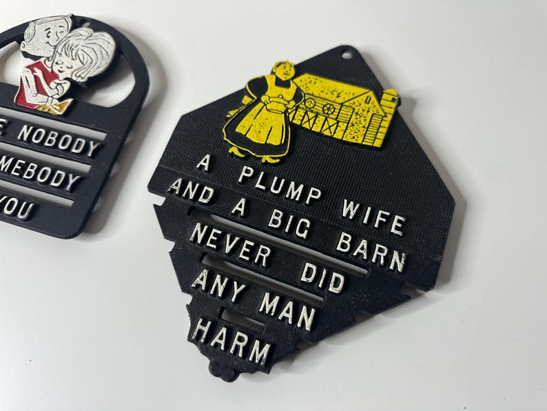 Vintage Trivets | Funny Cast Aluminum Kitchen Decor, Kitsch Wall ...
